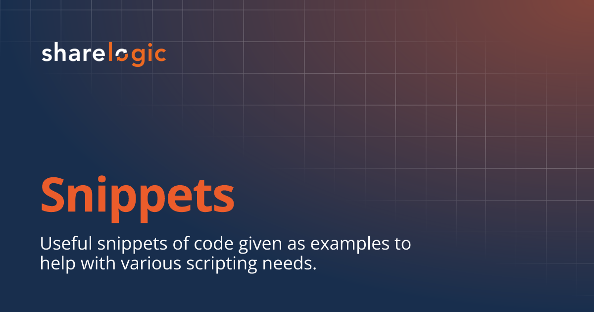 Snippets | Unifi Documentation