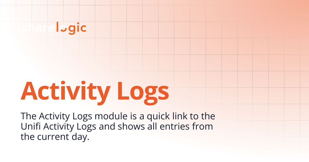 Activity Logs | 4.0 | Unifi Documentation