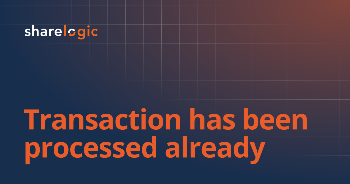 Transaction has been processed already | Unifi Documentation Transaction has been processed already | Unifi Documentation