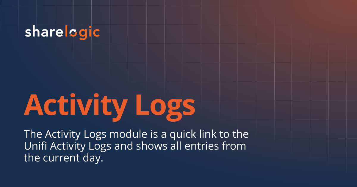 Activity Logs | Unifi Documentation