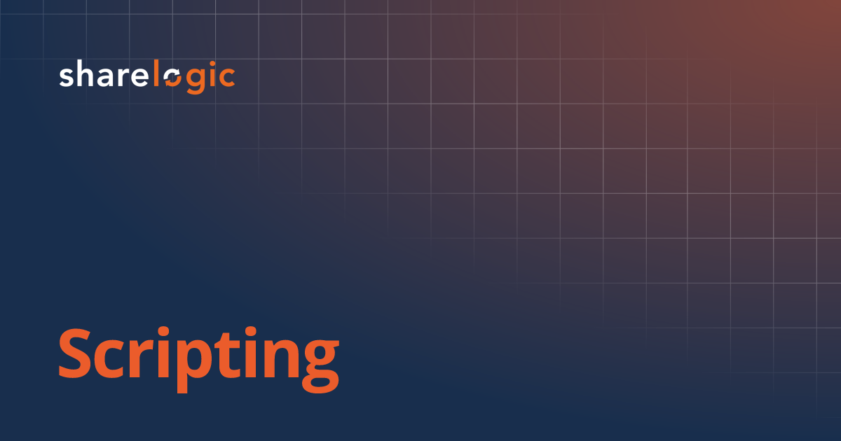 Scripting | Unifi Documentation