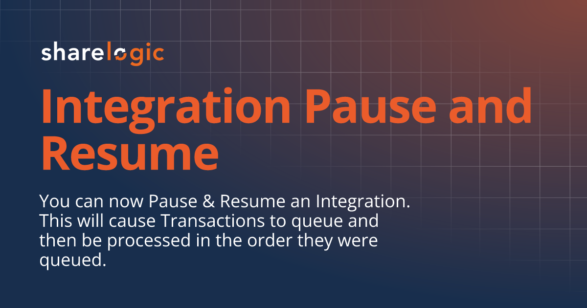 Integration Pause and Resume | Unifi Documentation